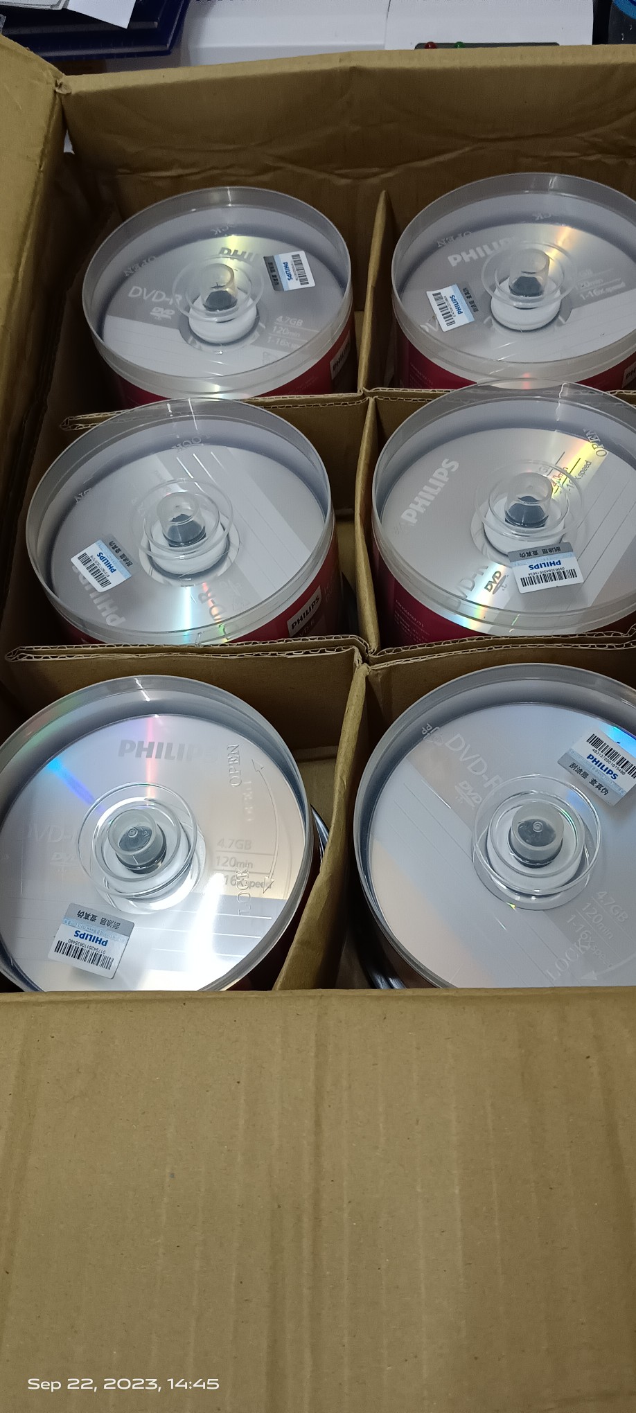 600 Disc Spindle Blank DVDs Smartbuy 4.7GB White Thermal Hub Printable ...