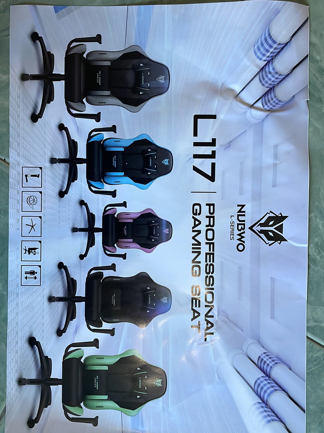 Nubwo L เก้าอี้เล่นเกม Gaming Chair รุ่น L117 Green