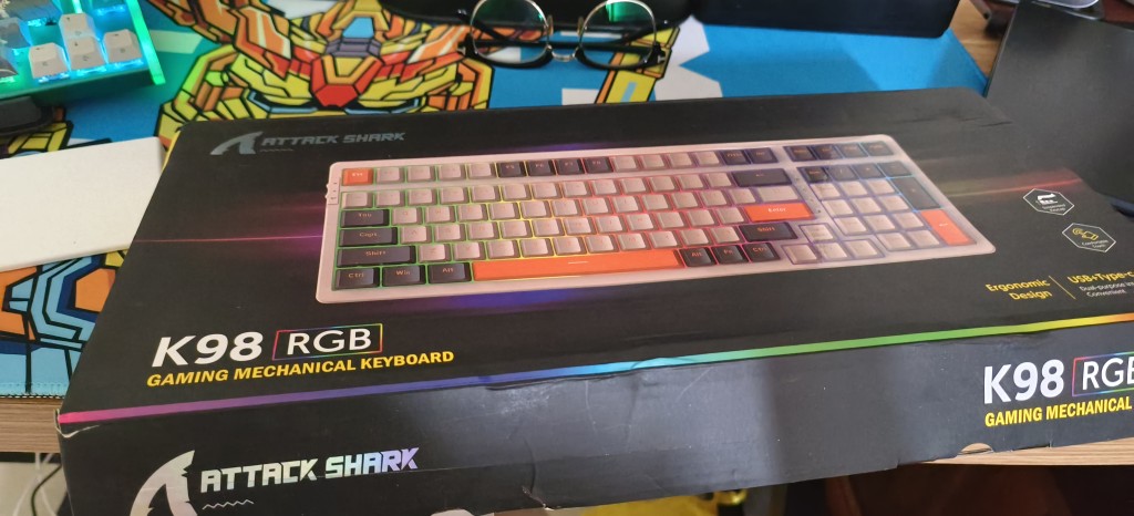 Bàn Phím Cơ Attack Shark K98 RGB HotSwap Rivet LED RGB, 53% OFF
