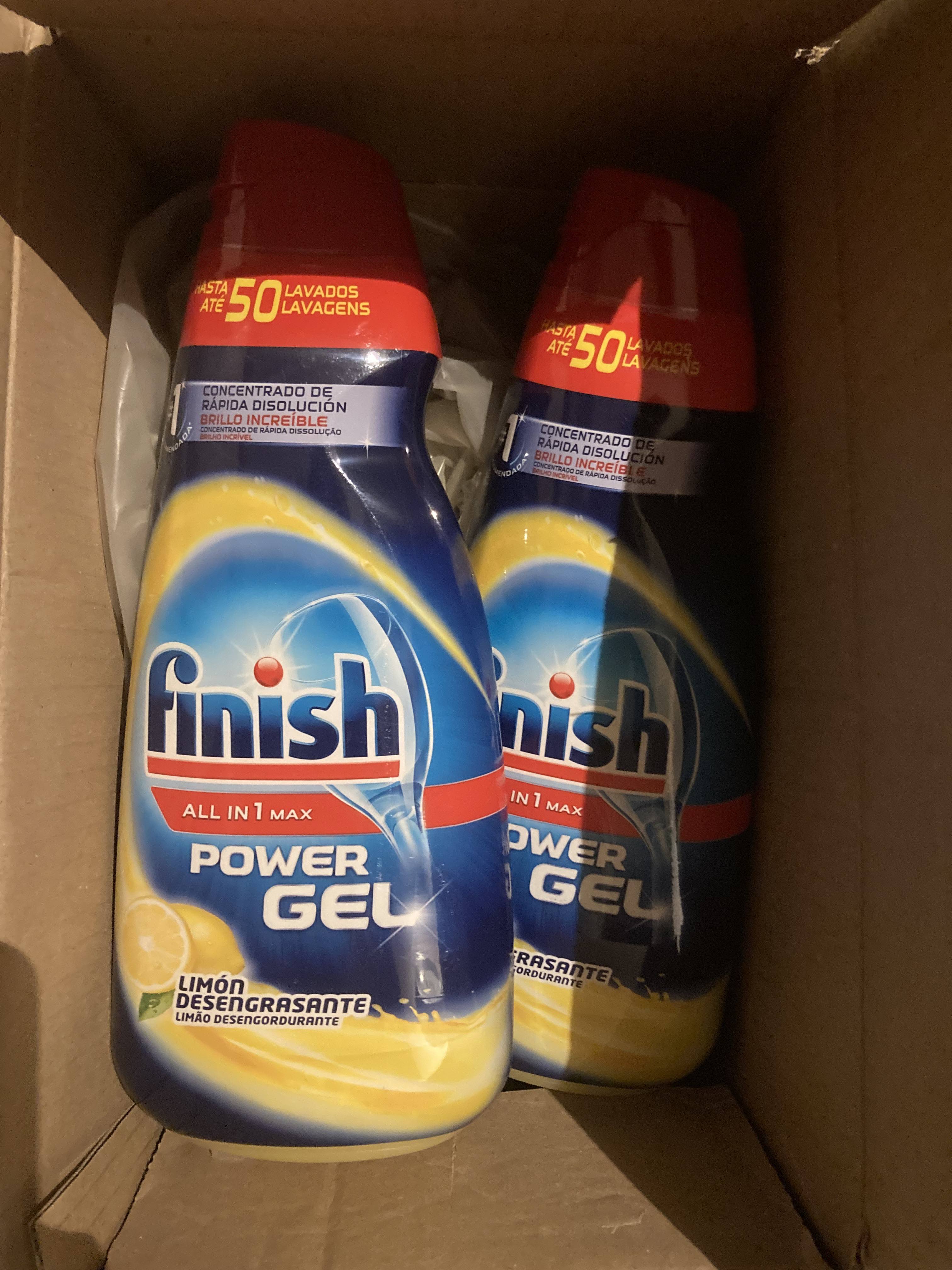 Finish All in 1 Max Power Gel Limón Higiene Lavavajillas 2x 50 lavados ...